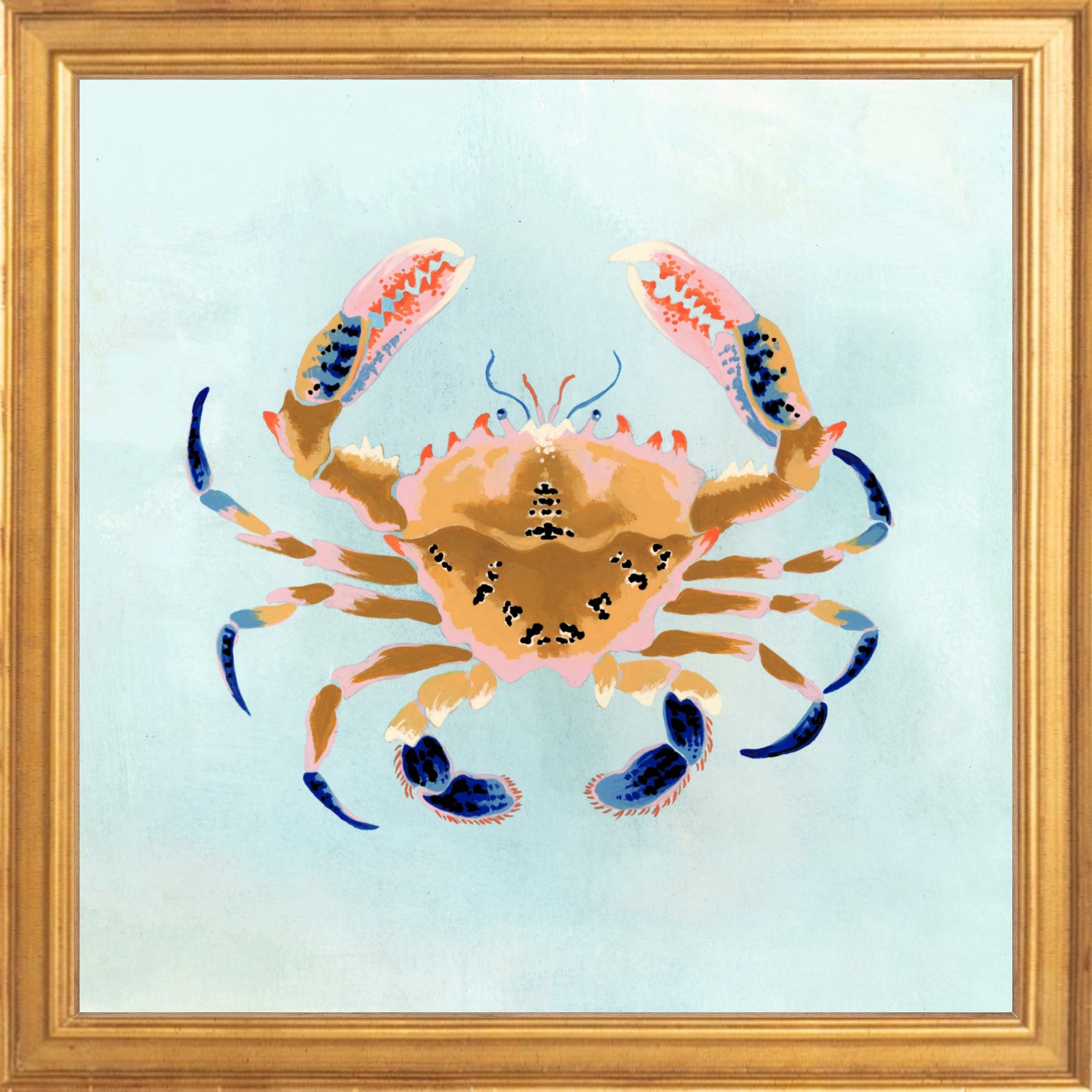 'Blue Crab' Contemporary Framed Giclee Print by Sarah Gordon | Chairish