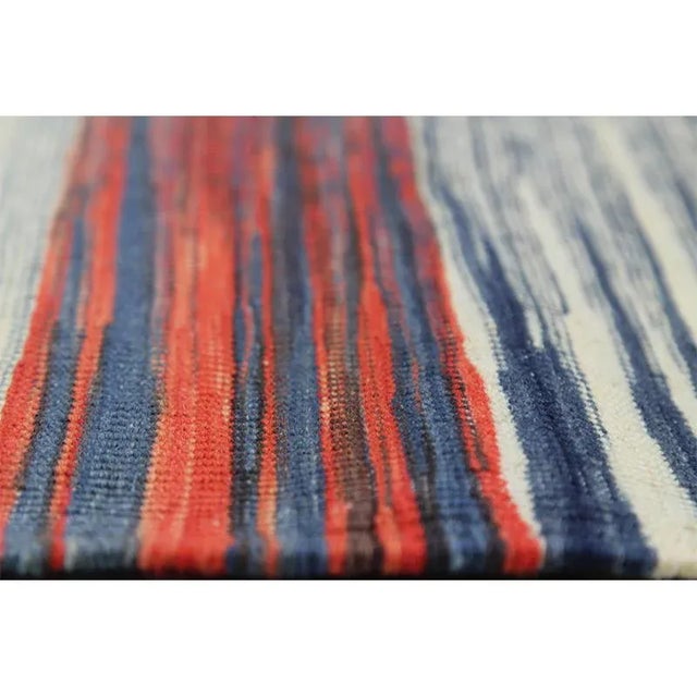 1990s Handwoven Scandinavian Style Kilim Area Rug 7’3″ X 9’5″ | Chairish