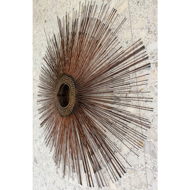 Large William & Bruce Friedle Style Mid-Century Brutalist Sunburst Wall ...