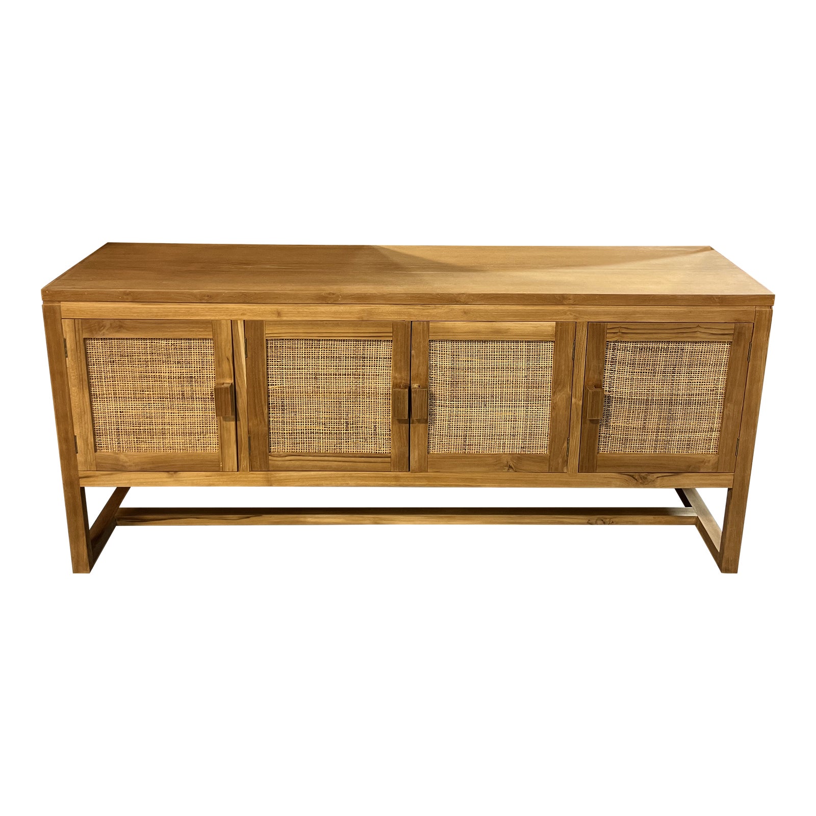Teak and Cane Sideboard | Chairish