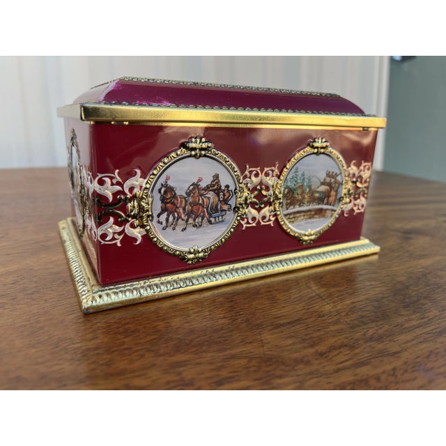 Western Germany Tin Christmas Cookie Box | Chairish