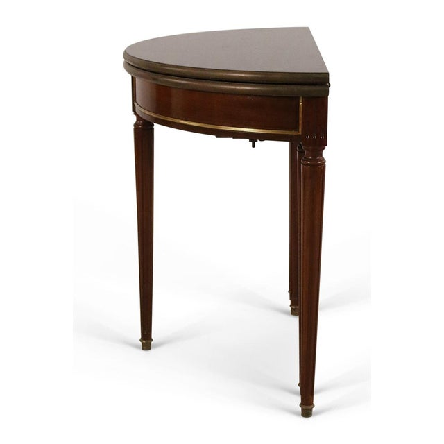 Louis XVI Style Mahogany Fold-Open Console Table | Chairish