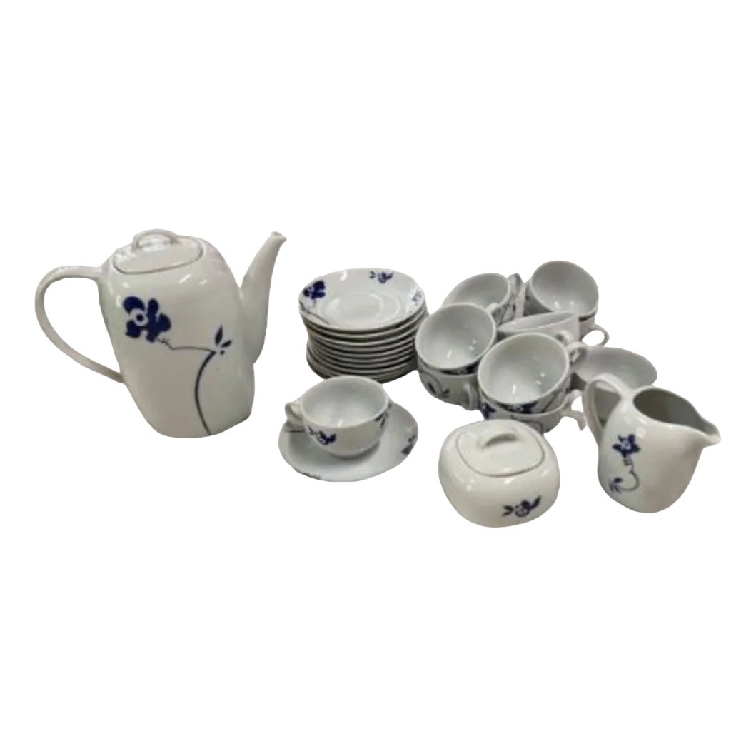 Vintage Czech Bohemia Glazed Porcelain Tea Set, Czechoslovakia, 1980s ...