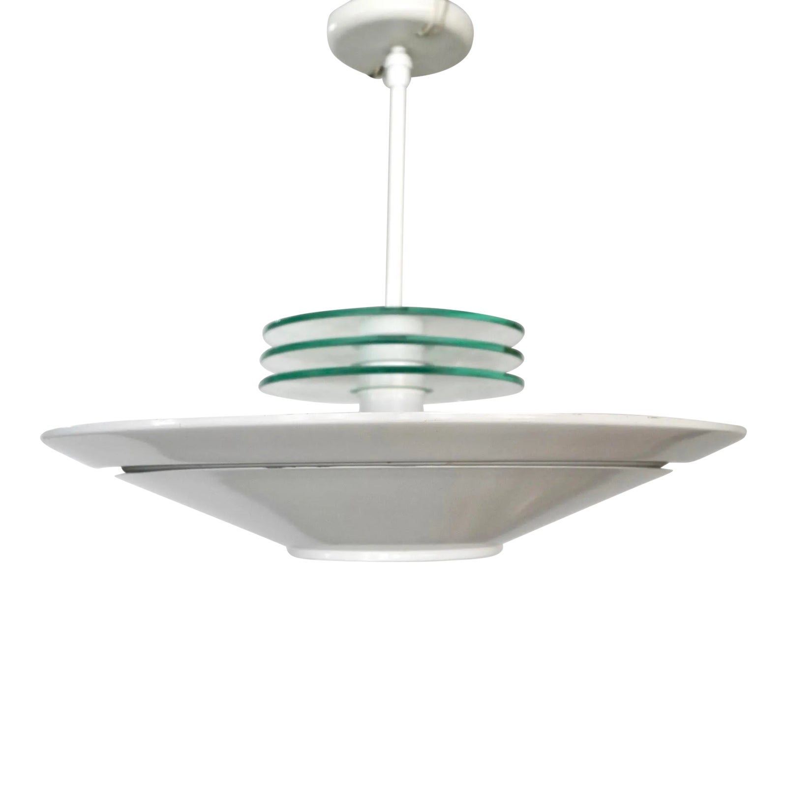 1980’s Postmodern Art Deco Pendant Ceiling Light | Chairish