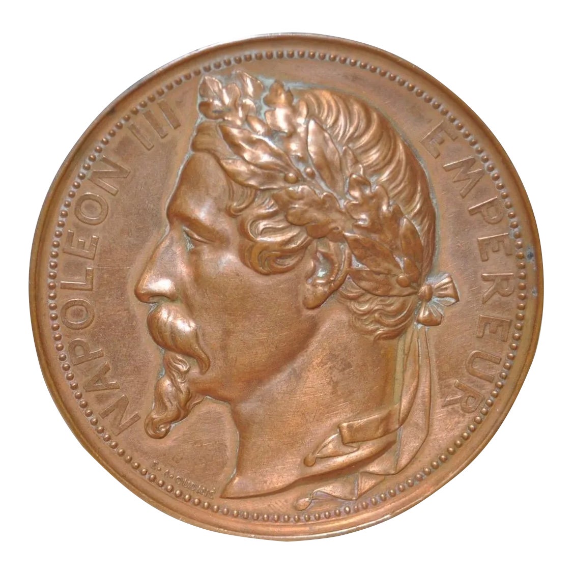 Napoleon III Universal Exposition Paris Bronze Medallion by Eugene ...