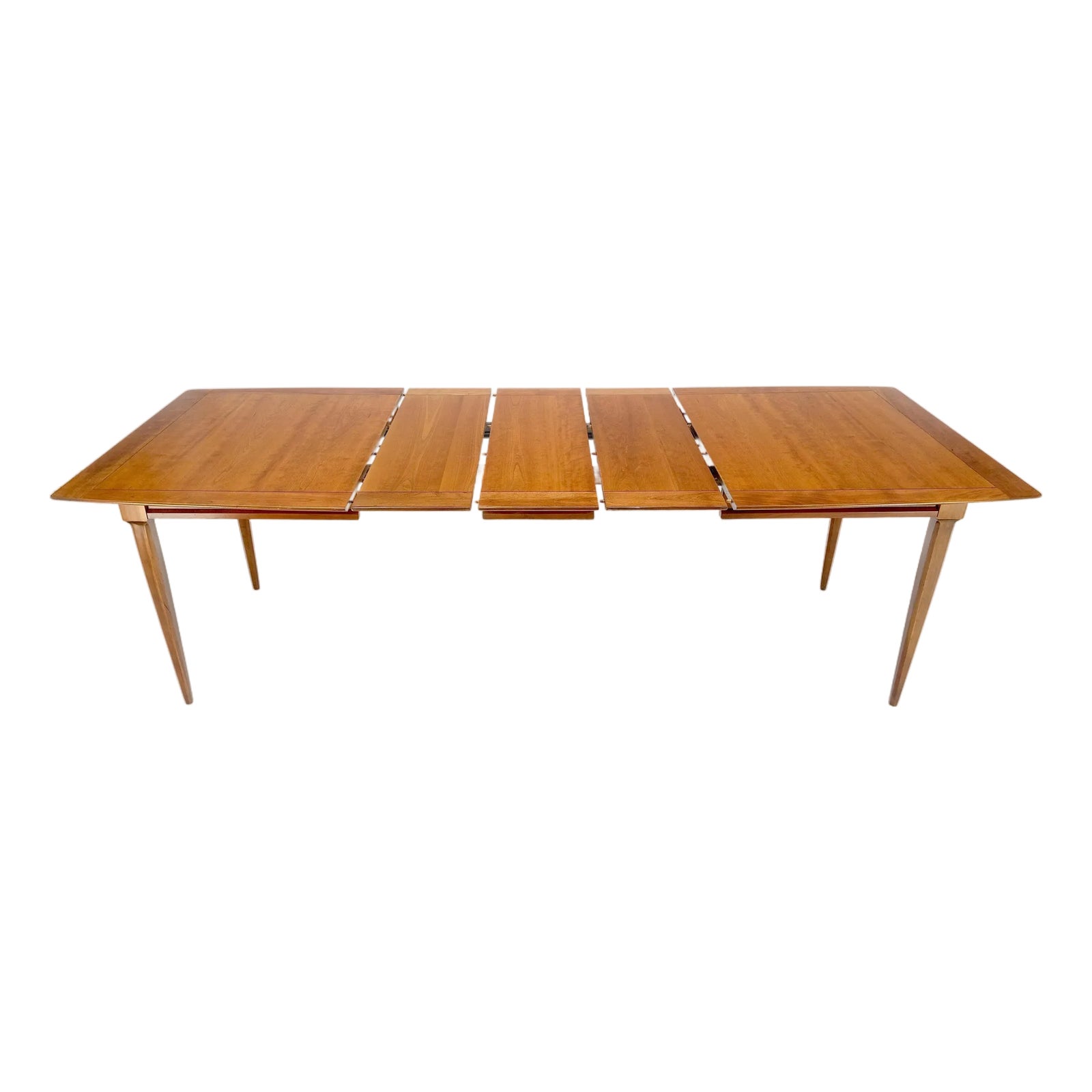 Solid Cherry Boat Shape 3x12" Extension Leaves Dining Banquet Table ...