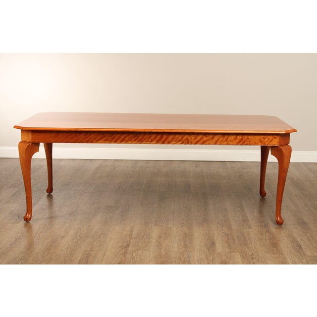 Custom Quality Queen Anne Style Cherry Farmhouse Dining Table | Chairish