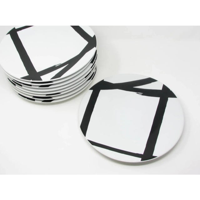 Modern Dkny Urban Graffiti Black White Dinner Plates by Lenox - 9 ...