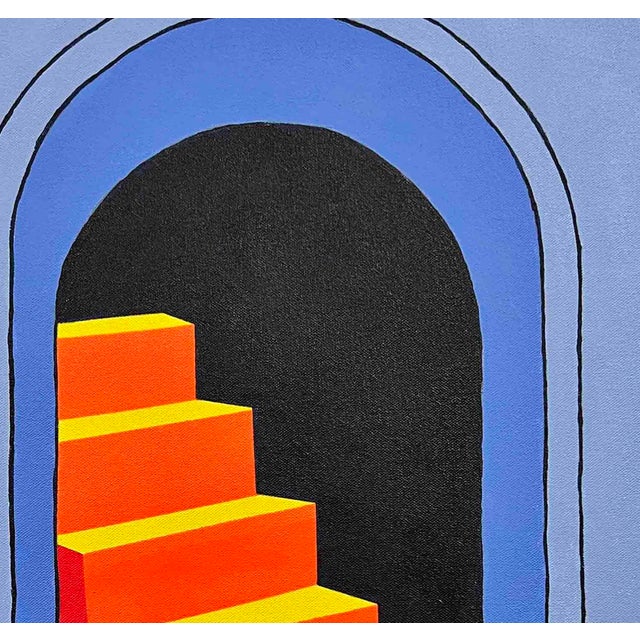 2022 "Untitled (Blue Hallway)" Contemporary Abstract Architectural ...