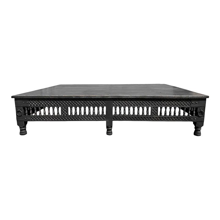 Mid 20th Century Vintage Black Takhat Coffee Table | Chairish