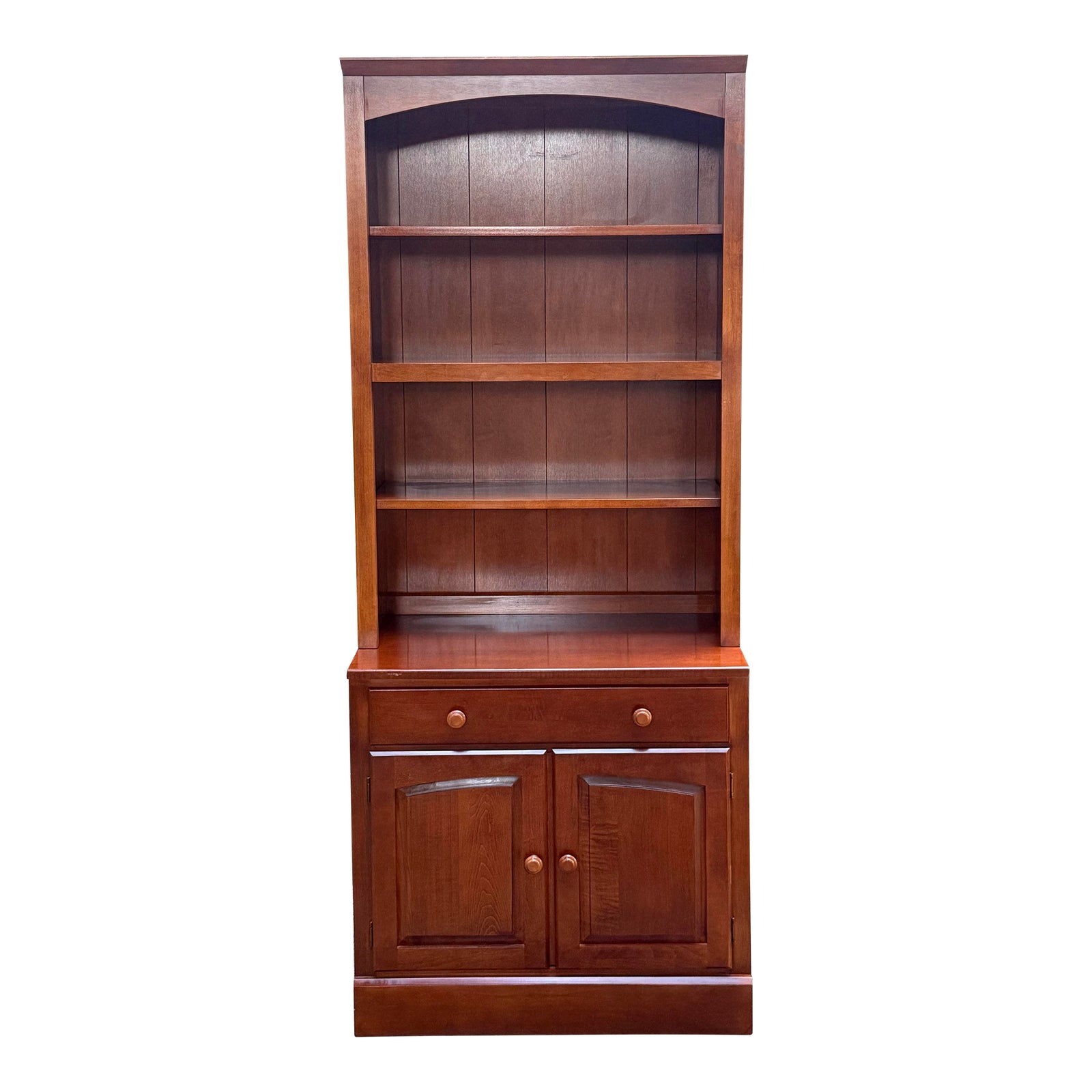 Ethan Allen “Country Colors” Bookcase in Autumn Maple Finish 284 | Chairish