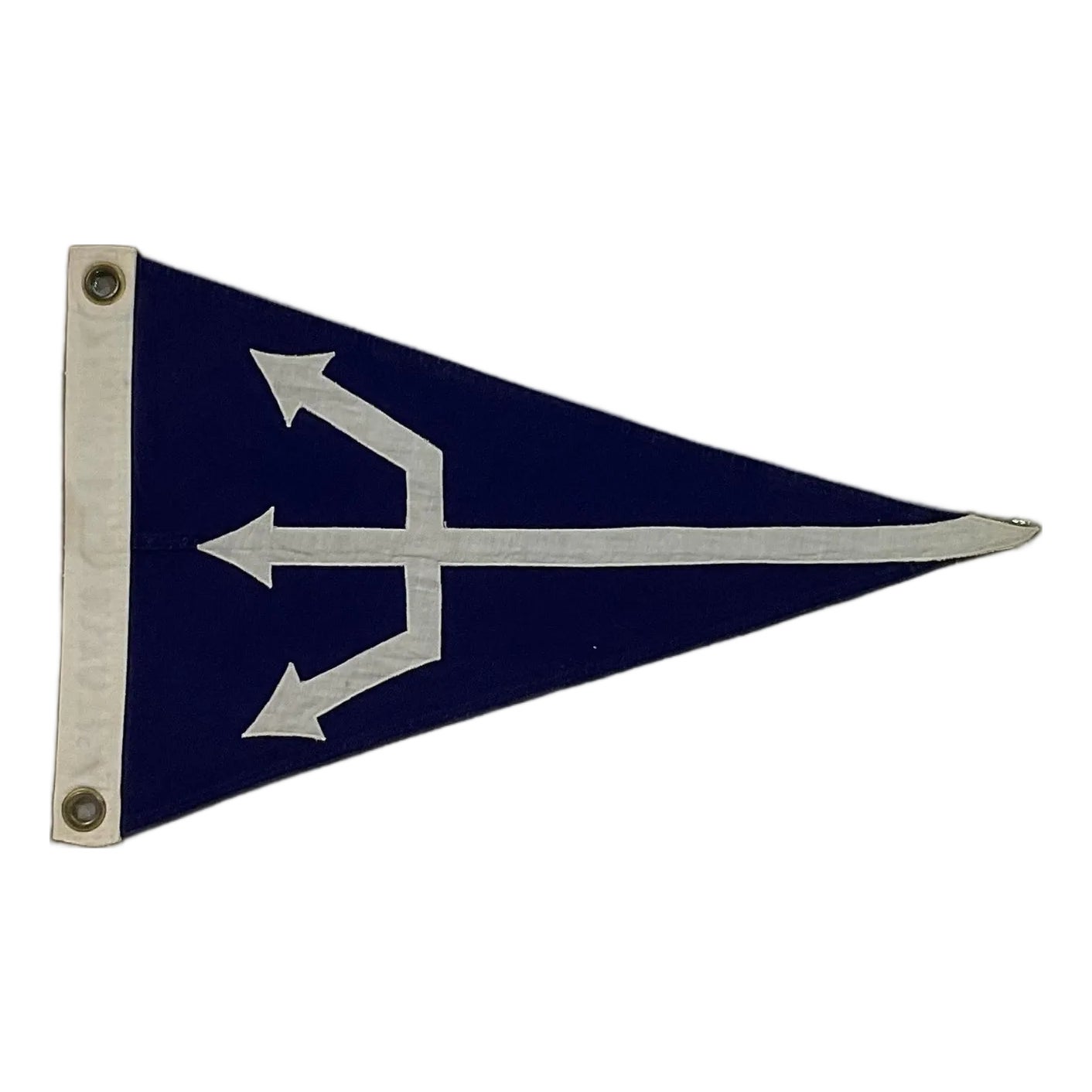 Framed Nautical Flag with Poseidon's Trident | Chairish