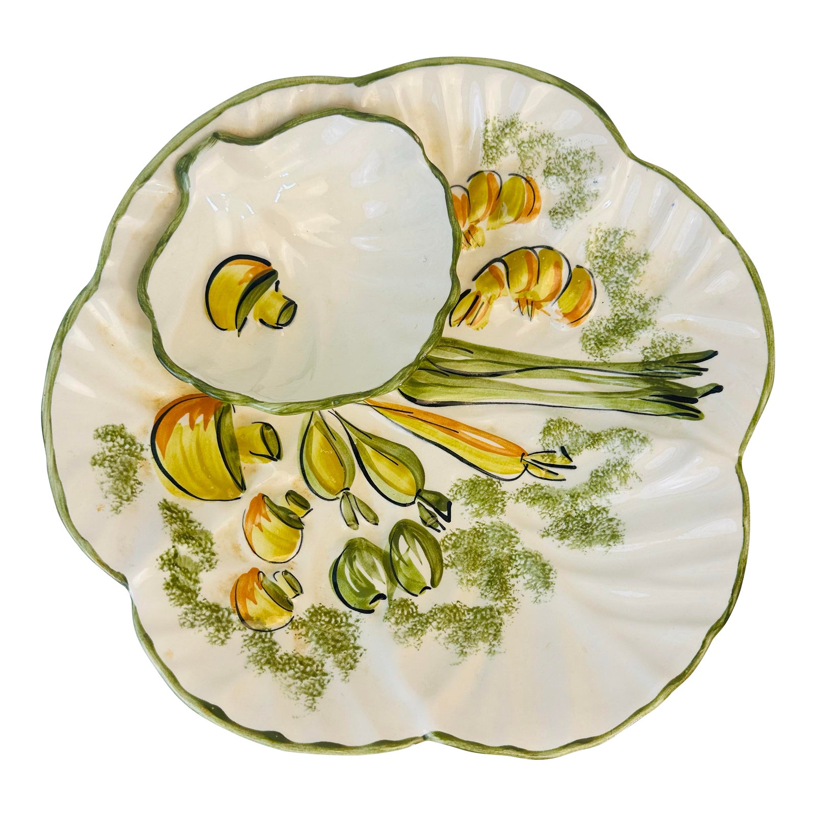 Hand Painted Serving Platter | Chairish