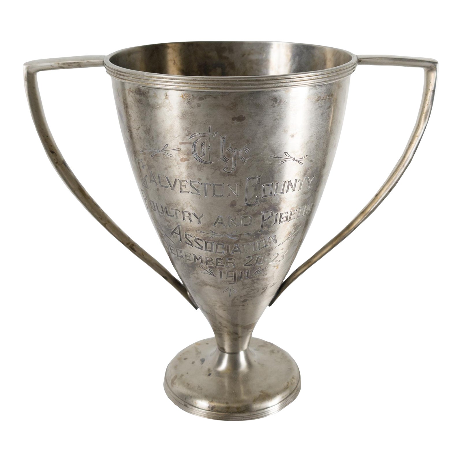 1911 Galveston County Texas Budweiser Cup Poultry Silverplate Trophy ...