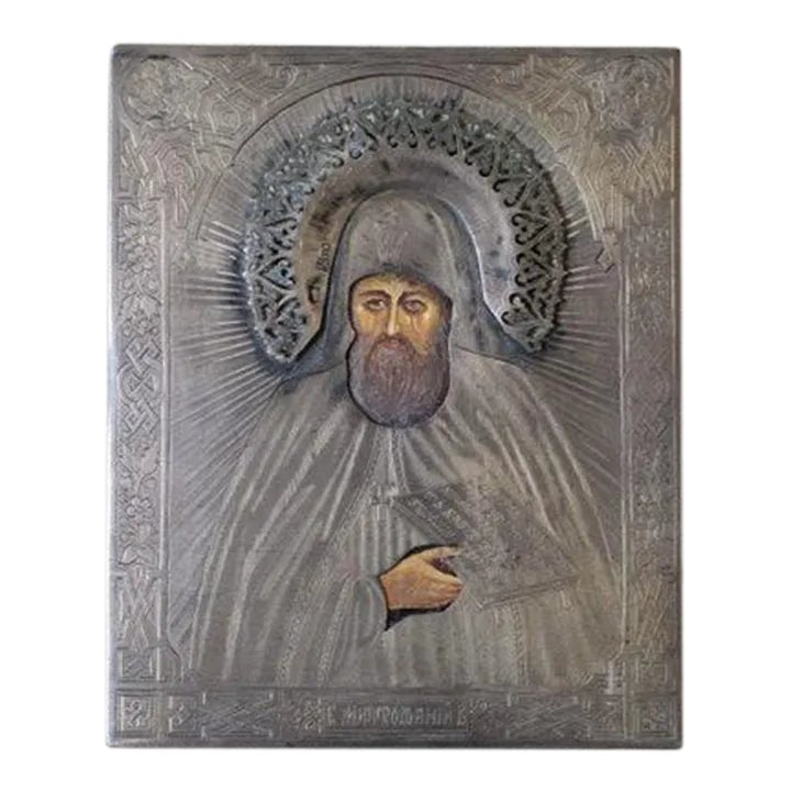 Antique Religious Silver Hand Crafted Russian Icon by Faberge Artist ...