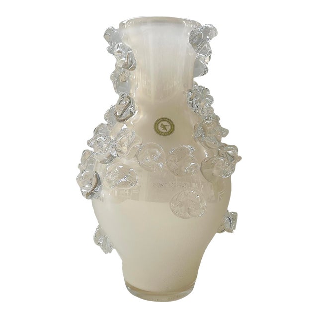 Cristais Di Murano 24k Gold Infused Translucent Glass Vase With ...
