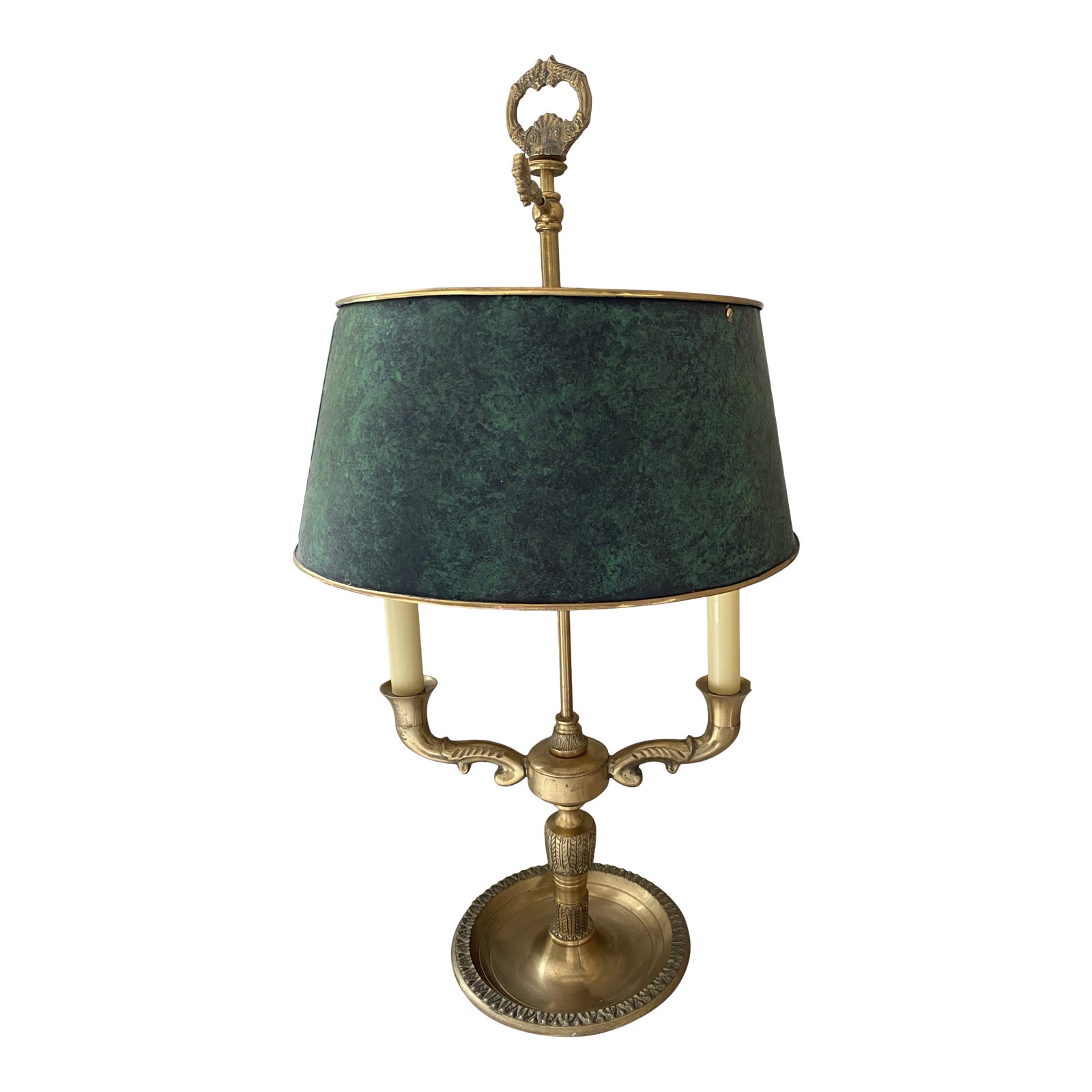 Bouillotte Bronze & Verdigris Lamp | Chairish