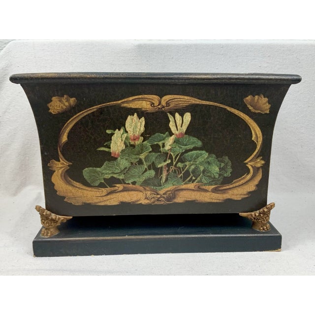 Vintage Toleware Style Cachepot | Chairish