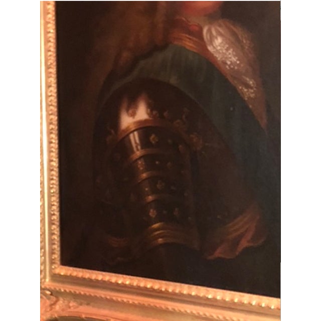 Large Antique 17th Century Louis XIV en Armour Portrait Oil Painting ...