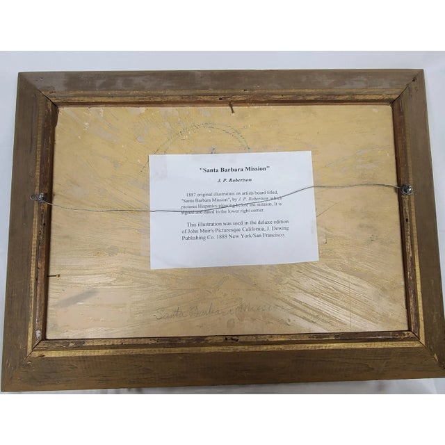 1887 J.P. Robertson Original Landscape Illustration on Artist's Board ...