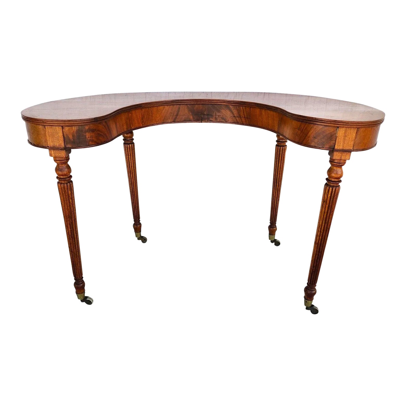 Vintage Console Table Desk Kidney Horseshoe Shape | Chairish