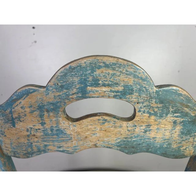 Set of Eight French Painted Ladder Back Dining Chairs | Chairish