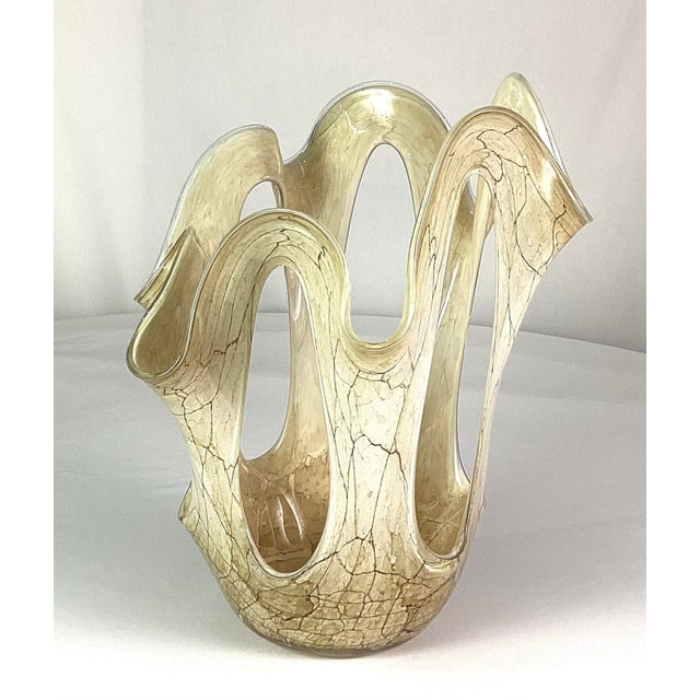 1990s Makora Krosno Contemporary Art Glass Vase Chairish