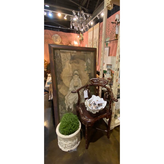 17th Century Kanō Naganobu Pen & Ink, Watercolor on Silk, Seal & Chop ...