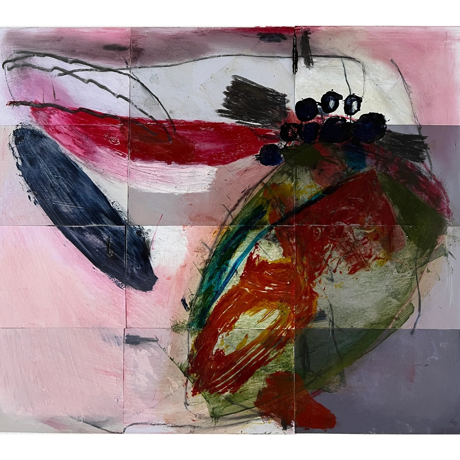 "Seed Pod With Blue Berries" Contemporary Original Abstract Still Life ...