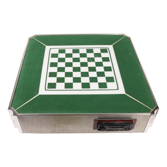 Art Deco Streamline Modern Illuminated Chess Board with Table Radio ...