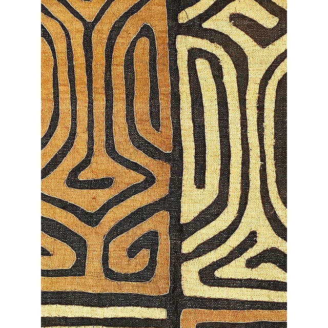 African Wall Hanging Kuba Cloth Raffia /Textile Zaire 133" | Chairish