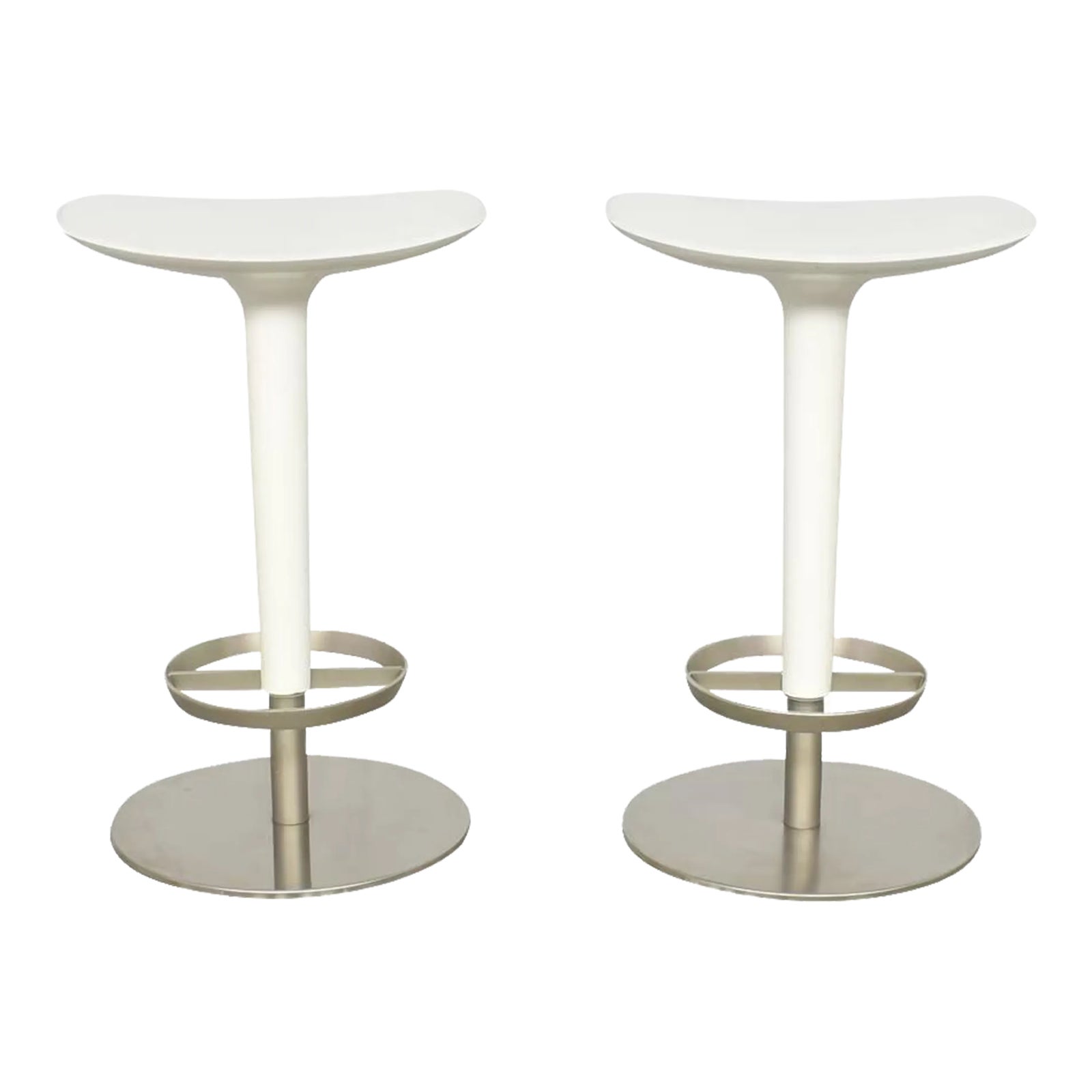 Arper Babar Stools - White - Set of 2 | Chairish
