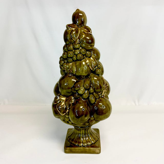 1968 Mid-Century Hollywood Regency Folk Art Trompe L’Oeil Majolica ...