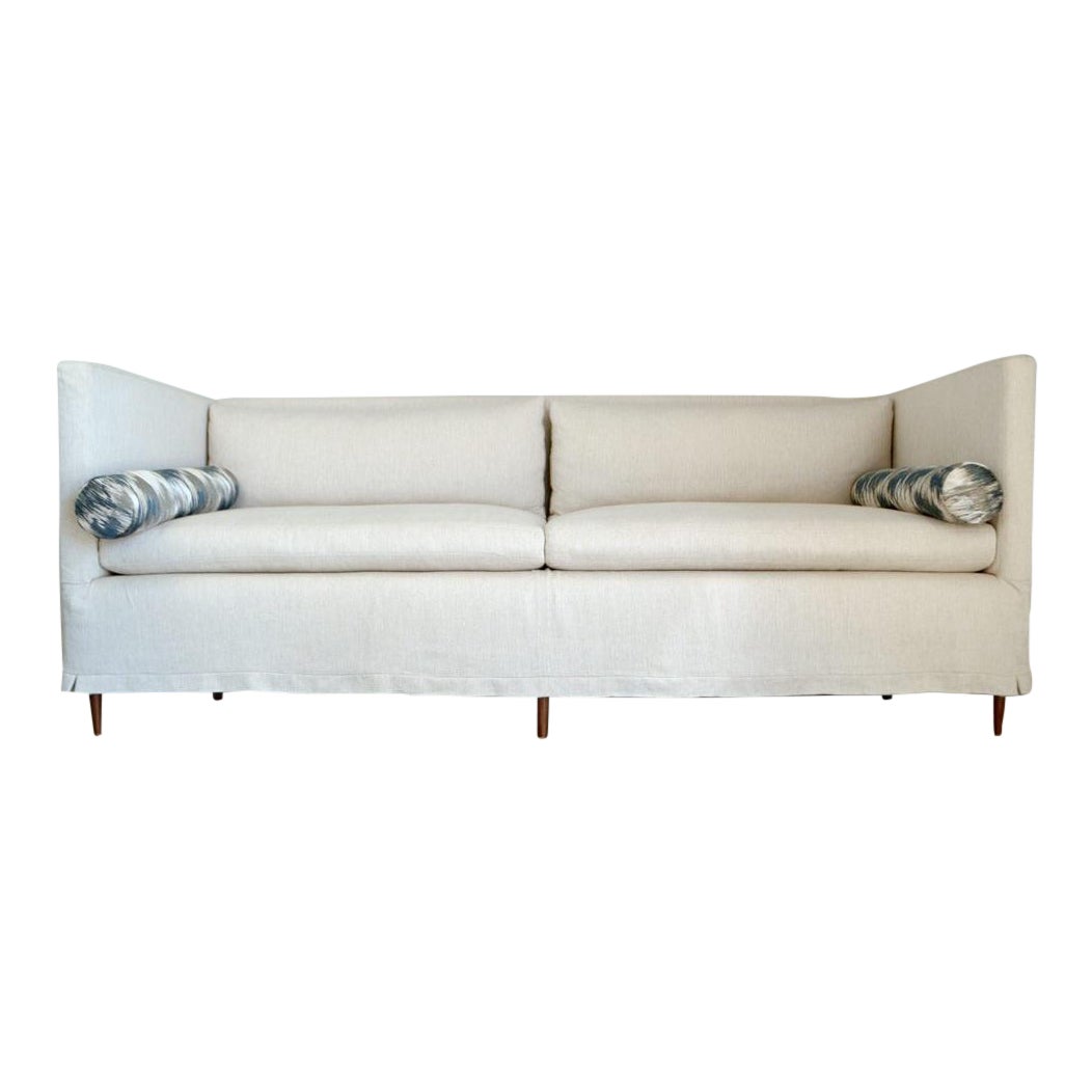 Benedict Modern Slipcovered Sofa | Chairish