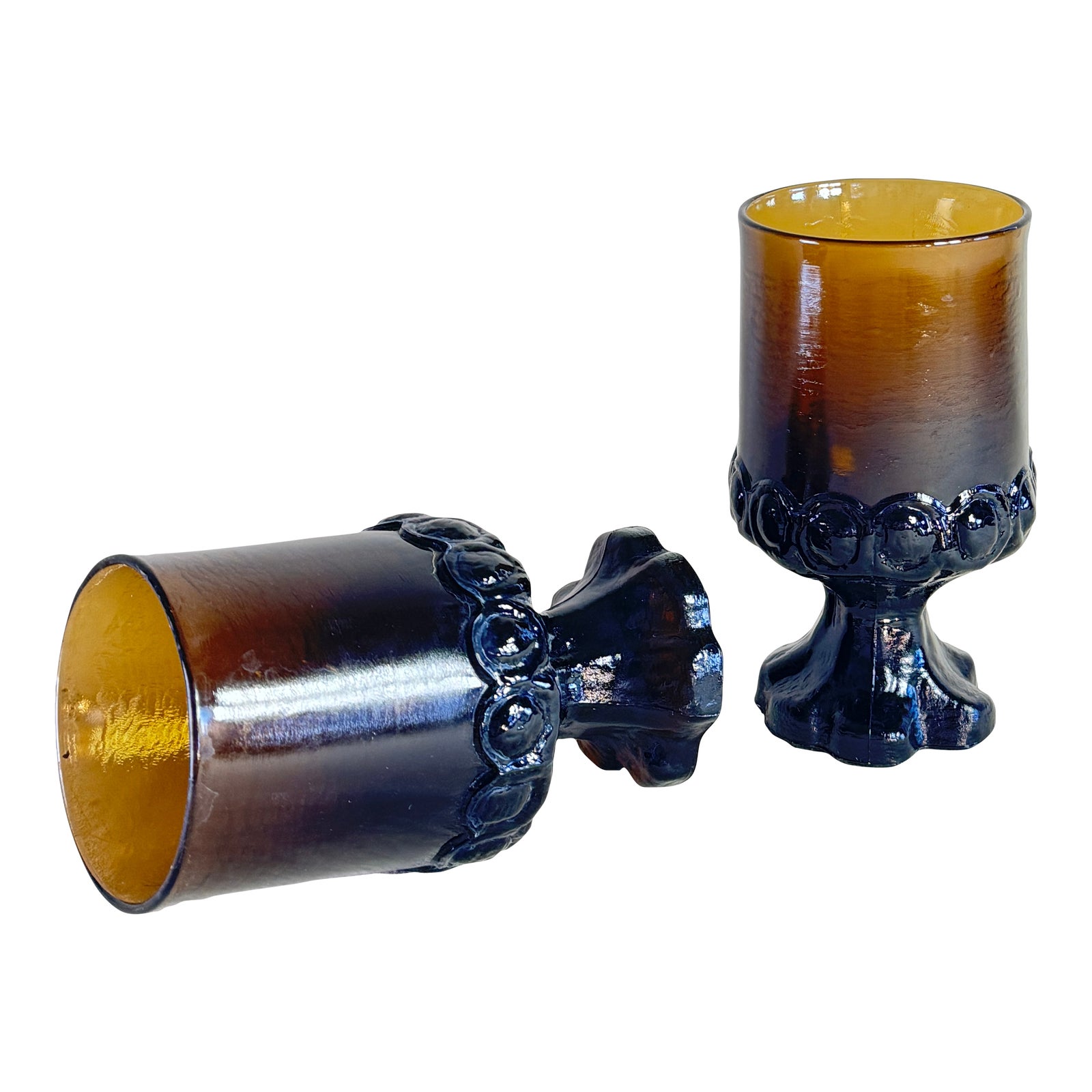 1970s Mid-Century Modern Pair of Franciscanware Goblets | Chairish