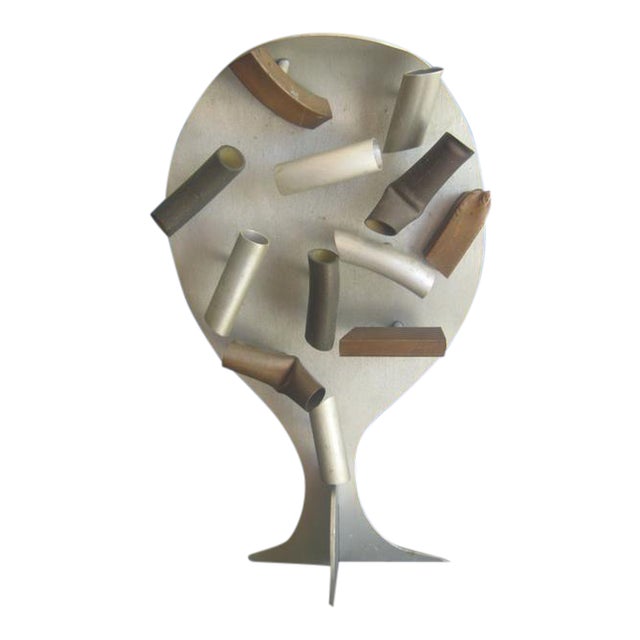 1960s Vintage Mid-Century Modern Mixed Metals Torch Cut Sculpture ...