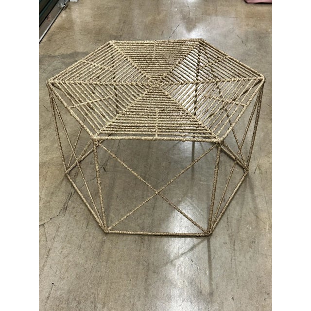 Selamat Jute Hexagonal Table | Chairish