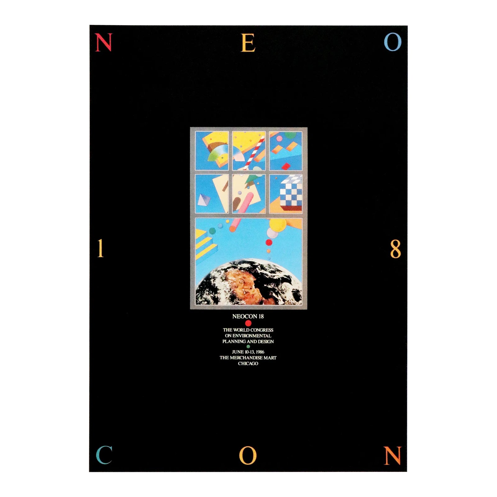 1986 Mohawk Graphics Collection Poster, Neocon 18, the Merchandise Mart ...