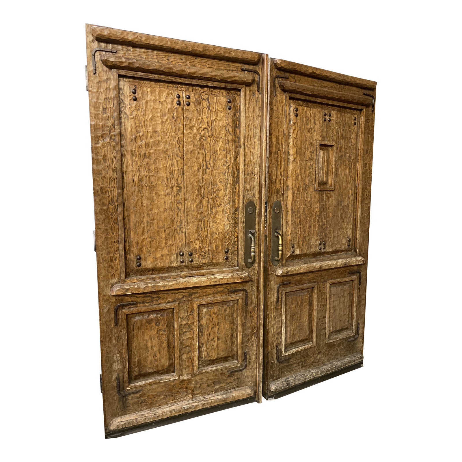 Rustic Spanish Double Entry Doors - a Pair | Chairish