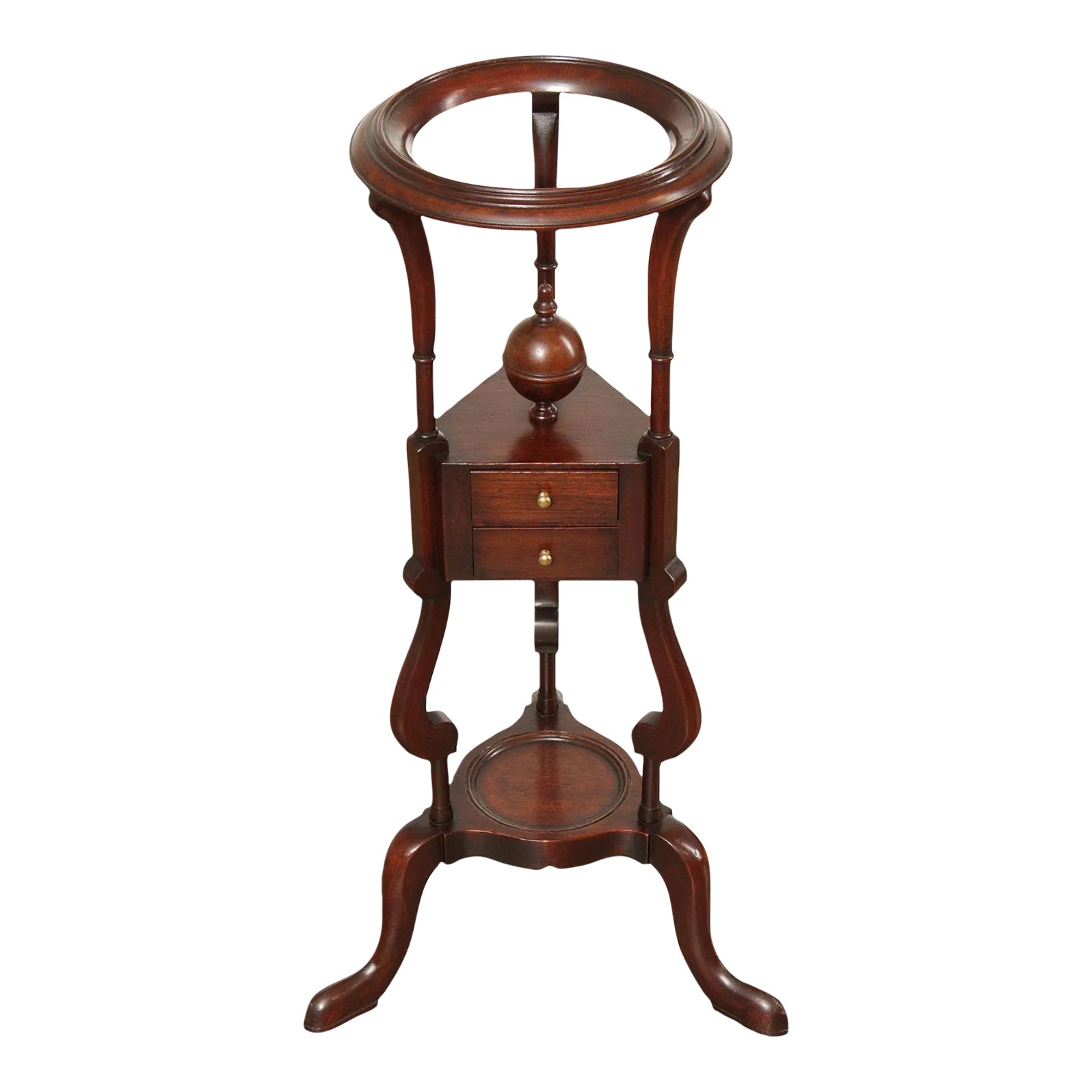 Antique English Georgian Mahogany Wig Stand | Chairish