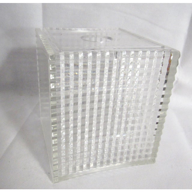 Mid Century Sally Designs Lucite Tissue Box Cover | Chairish
