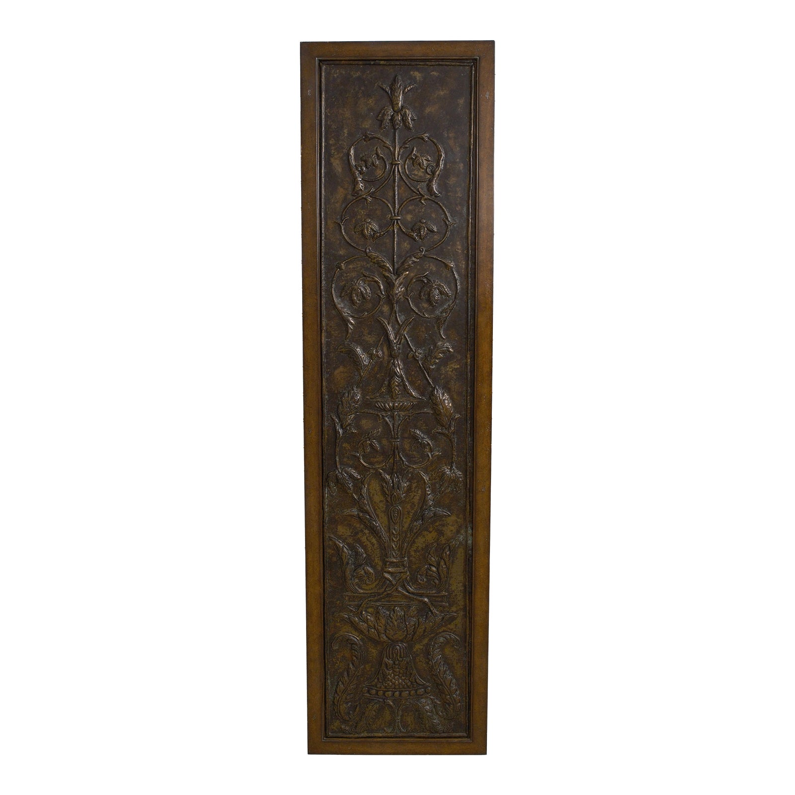 Theodore Alexander Embossed Bronze Hanging Wall Art | Chairish