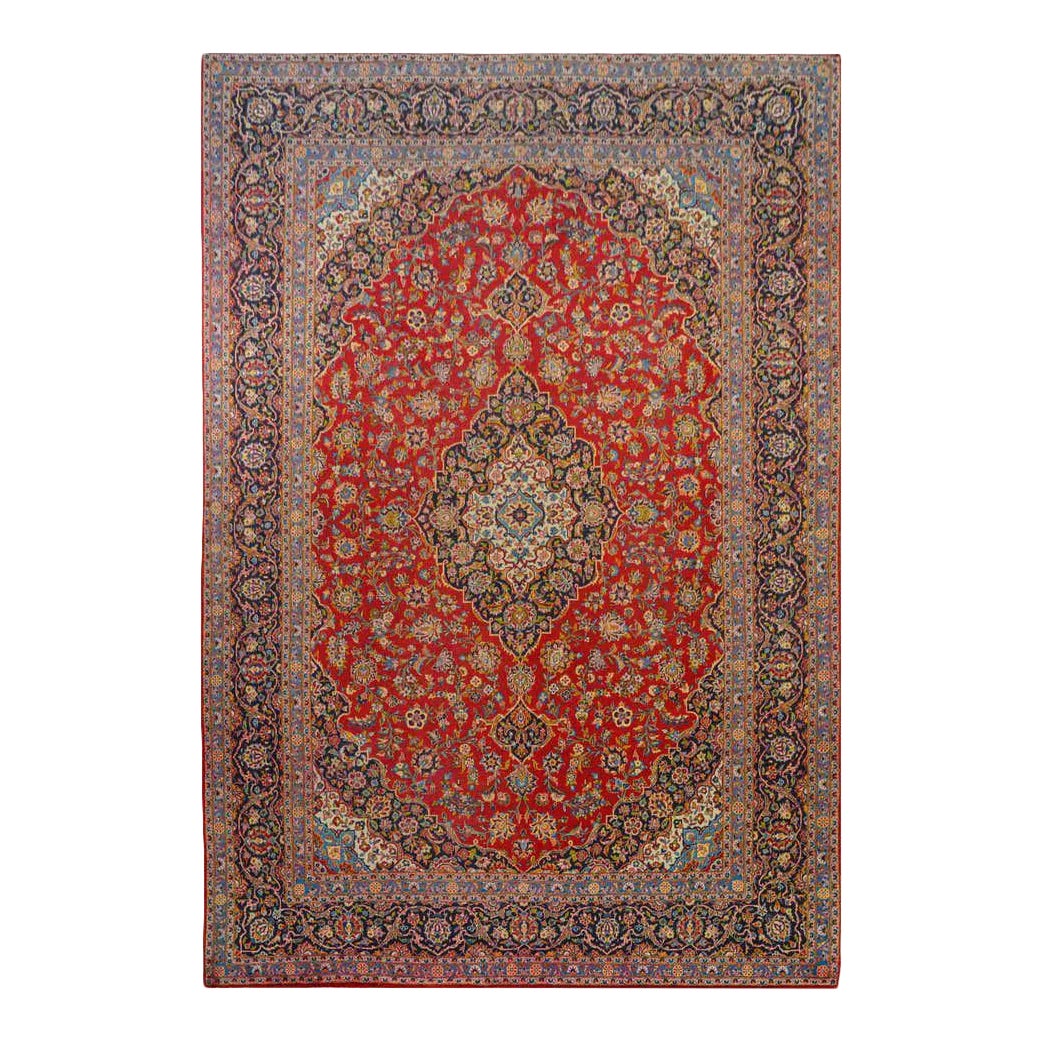 Traditional Kashan Rug | Chairish