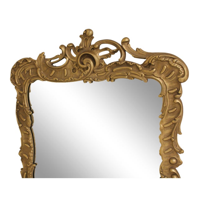 Large French Style Gold Finish Tall Mirror | Chairish