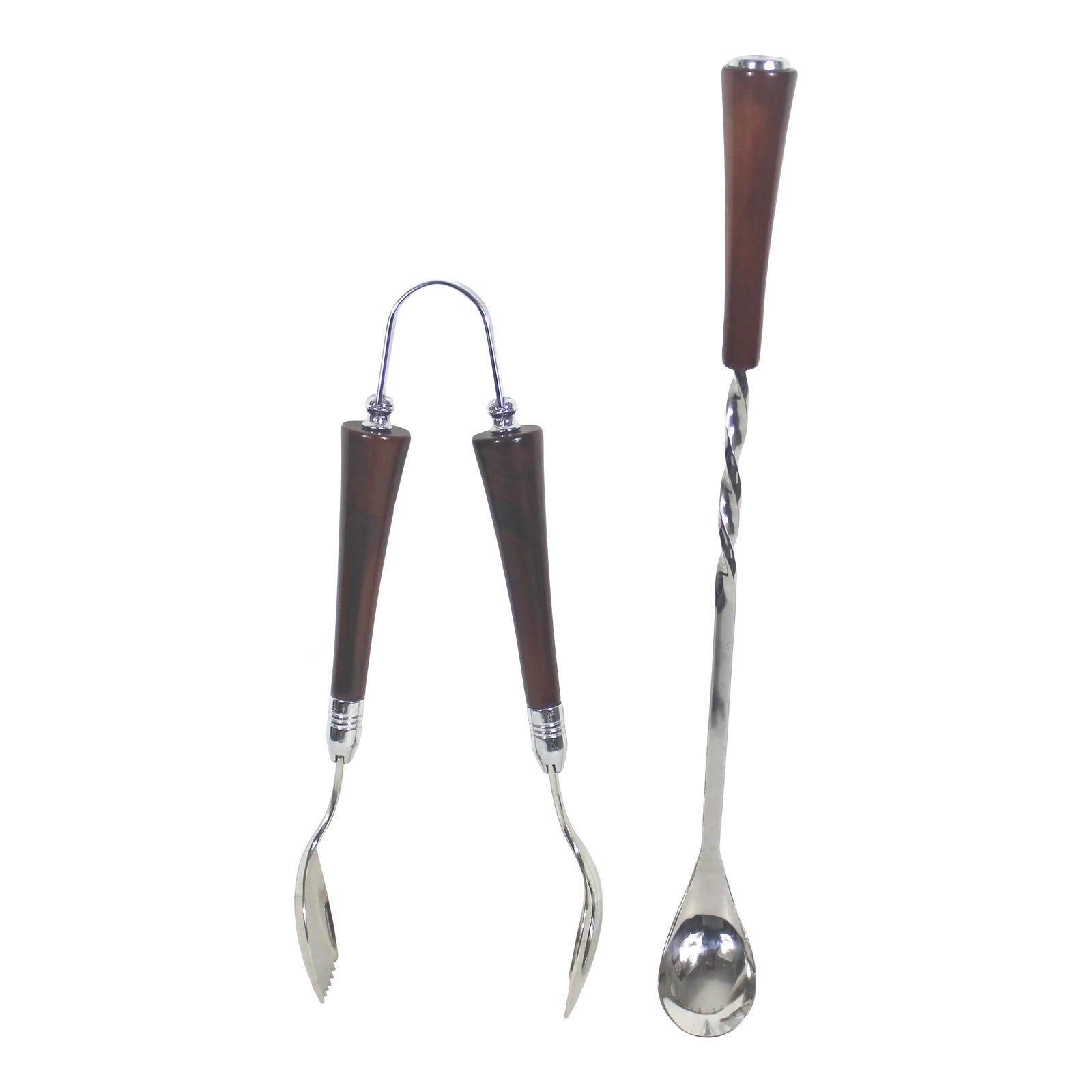 1960’s Bar Tool Set by Glo-Hill Chrome and Bakelite Cocktail Stir Stick ...