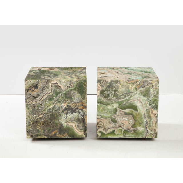 Spectacular Honed Onyx Cube Tables - A Pair | Chairish Spectacular Honed Onyx Cube Tables - A Pair | Chairish