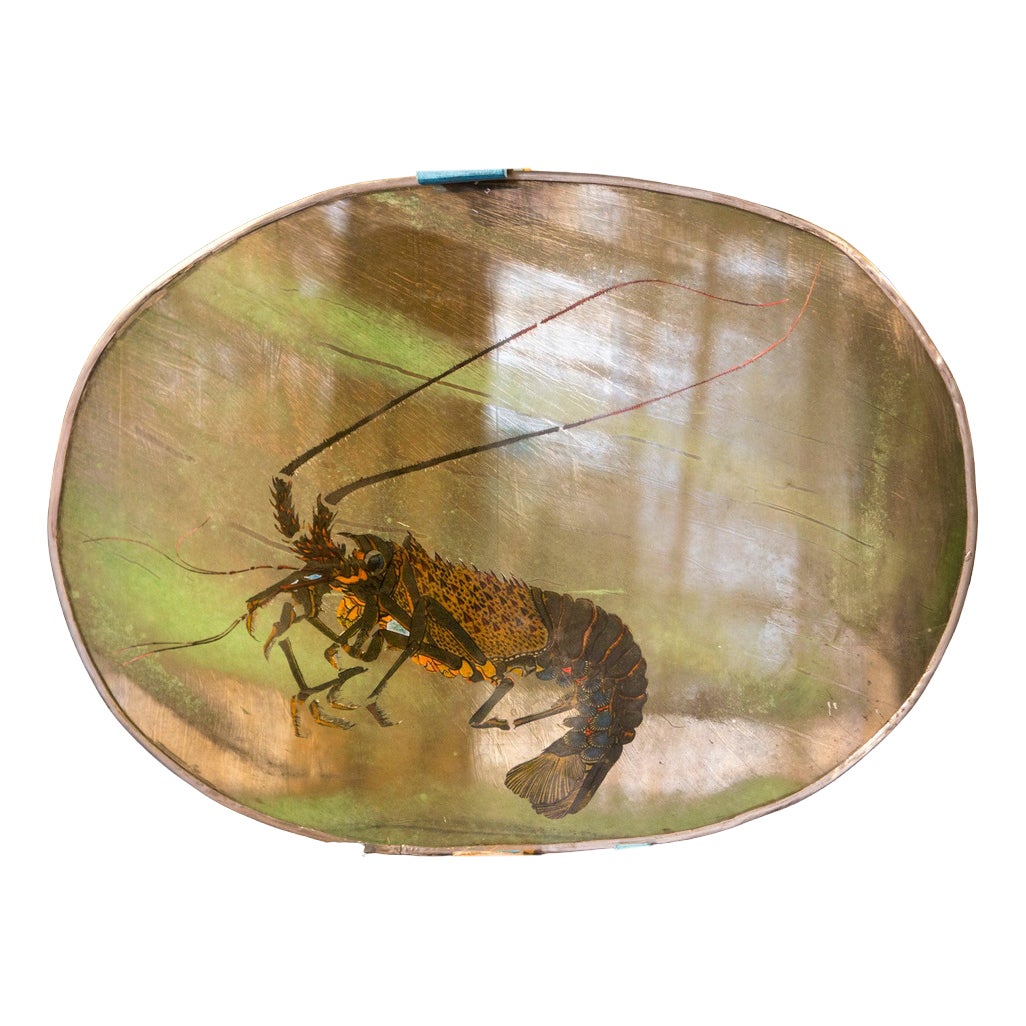 Lobster Silver Mirror from Unique Mirrors | Chairish