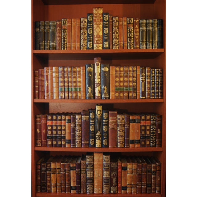 94 Fine Antique Leather Books From Early 1900 With Decorative Gilding ...