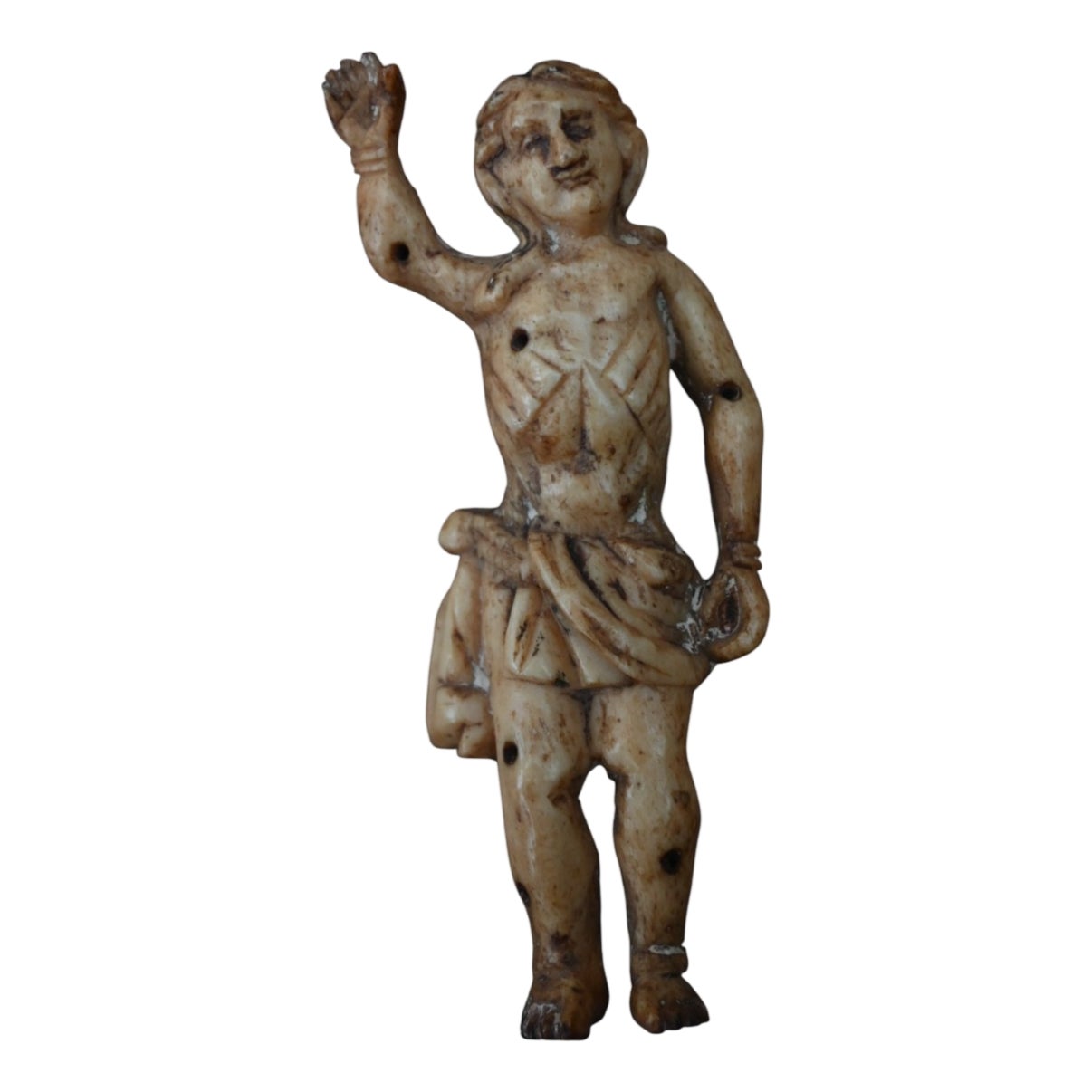 Saint Sebastian in Carved Bone Late Gothic Art, 15th Century 8.6 Cm ...