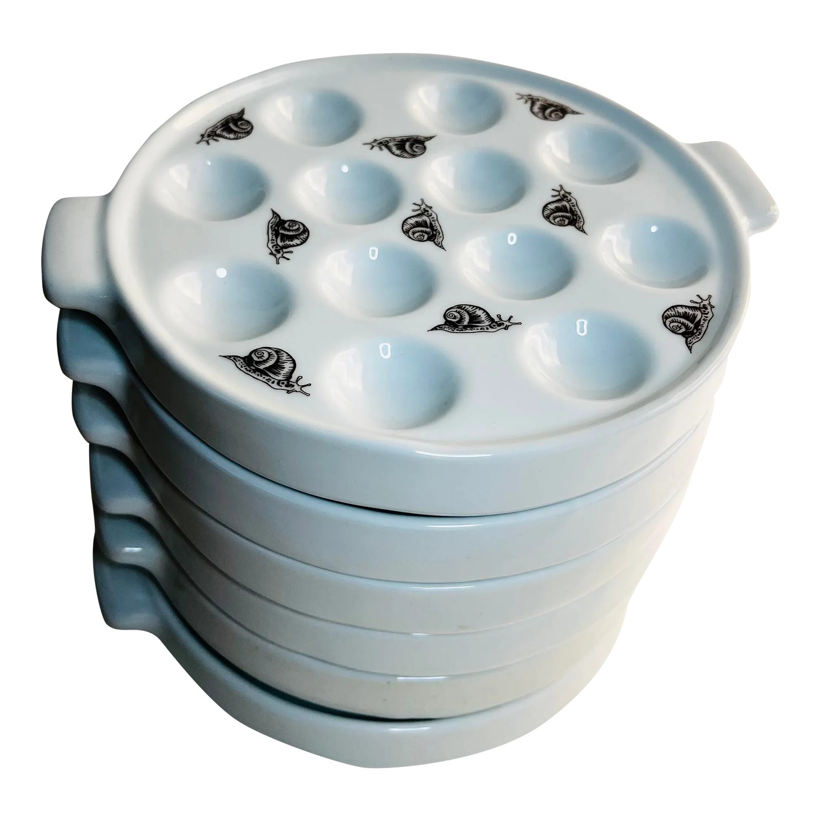 1940s Cnp Tradition French Escargot Plates- Set of 6 | Chairish